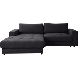 Ecksofa WERK2, B:270cm H:76cm T:182cm, grau, 92% Polyester, 8% Nylon, Wohnzimmer, Sofas, "Indiana inkl. Bettfunktion & Bettkasten, bequem, Breite