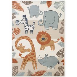 Kinderteppich Hanse Home, B:160cm H:10mm L:235cm, bunt, Polypropylen, Teppiche, "Savanna", Pflegeleicht, Weich, Kinderzimmer, Spielteppich,