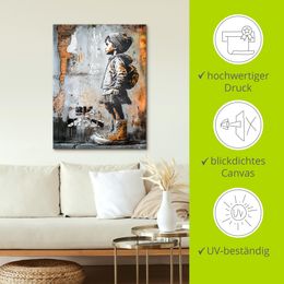 Wandbild Artland, B:60cm H:80cm, orange, Leinwand, Wohnzimmer, Bilder, "Gro&szlig;e Schuhe", als Alubild, Leinwandbild, Poster, Wandaufkleber in verschied.