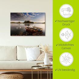 Wandbild Artland, B:120cm H:80cmfarbe bild(er): naturfarben, Leinwand, Wohnzimmer, Bilder, "Herbstimpressonen am See", als Alubild, Leinwandbild,