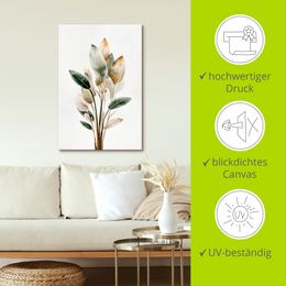 Wandbild Artland, B:60cm H:90cmfarbe bild(er): gr&uuml;n, Leinwand, Wohnzimmer, Bilder, "Strelizie", als Alubild, Leinwandbild, Poster, Wandaufkleber in