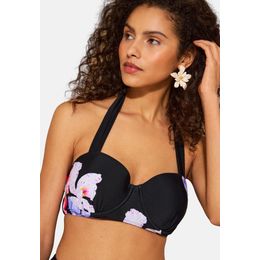Love & Roses Bikini Top Damen Gr&ouml;&szlig;e 90 flieder / altrosa / schwarz / naturwei&szlig;