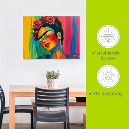 Wandbild Artland, B:80cm H:60cm, bunt, Alu Dibond, Wohnzimmer, Bilder, "Garden of Reflection, Buntes M&auml;dchen", als Alubild, Leinwandbild, Poster,