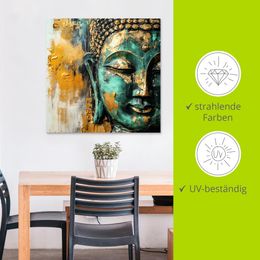 Wandbild Artland, B:50cm H:50cmfarbe bild(er): gold, Alu Dibond, Wohnzimmer, Bilder, "Budda", als Alubild, Leinwandbild, Poster, Wandaufkleber in