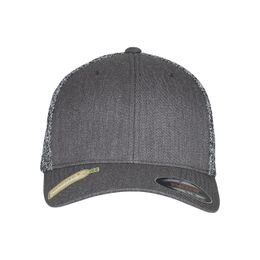 Flexfit Flex Cap "Flexfit Trucker Flexfit Trucker Melange Mesh"schwarz, graumelange, Gr. S, unifarben, 83% Polyacryl, 15% Wolle, 2% Elasthan, Caps