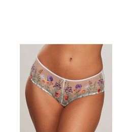 Lascana Damen Stringpanty "Maria", Gr. 32, bunt, Mesh, Obermaterial: 76% Polyamid, 21% Polyester, 3% Elasthan, Unterhosen, mit bunten Blumen aus