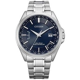 Citizen Herren Funkuhr, silber, Armbanduhren, Armbanduhr, Herrenuhr, Solar, Edelstahlarmband, Saphirglas, Datum