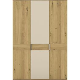 Kleiderschrank Musterring, B:150cm H:216cm, beige, Schlafzimmer, Schr&auml;nke, "Savona, Kleiderschrank, Schrank, Garderobe, teilmassiv Eiche", T&uuml;ren in