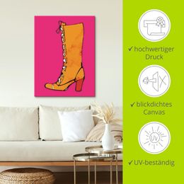 Wandbild Artland, B:90cm H:120cmfarbe bild(er): pink, Leinwand, Wohnzimmer, Bilder, "Stiefel", als Alubild, Leinwandbild, Poster, Wandaufkleber in
