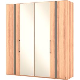 Kleiderschrank Musterring, B:200cm H:217cm, braun, Schlafzimmer, Schr&auml;nke, "Sorrent, Kleiderschrank, Schrank, teilmassiv Eiche", T&uuml;ren Eiche massiv