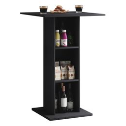 Bartisch Vcm, B:70cm T:70cm, schwarz, Tische, "Holz Bartisch Tresen Stehtisch Bistrotisch Standos"