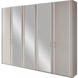 Kleiderschrank Wiemann, B:246,3cm H:216cm T:58cm, wei&szlig;, Glas, Holzwerkstoff, Schlafzimmer, Schr&auml;nke, "Bern", hochwertige Beschl&auml;ge inkl. T&uuml;rd&auml;mpfung