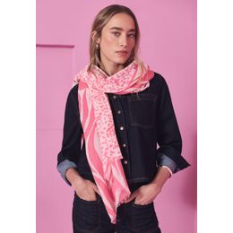 Street One Damen Schalblossom pink, gemustert, Web, 100% Baumwolle, Modet&uuml;cher, mit Mustermix