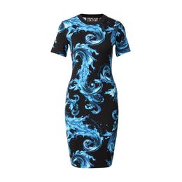 Versace Jeans Couture Kleid Damen Gr&ouml;&szlig;e 36 aqua / schwarz / wei&szlig; Winterkleid