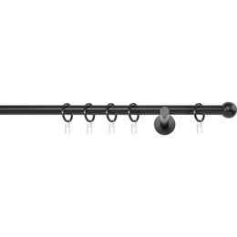 Gardinenstange mydeco, L:260cm, schwarz, Wohnzimmer, Gardinenstangen, "20mm Ball Wandtr&auml;ger 12 cm"