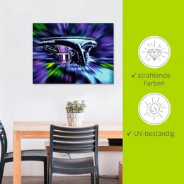 Wandbild Artland, B:60cm H:45cm, lila, Alu Dibond, Wohnzimmer, Bilder, "LH44 - Hamilton in kreativen Farben", als Alubild, Leinwandbild, Poster,