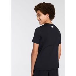 Under Armour Jungen Trainingsshirt "UA HG ARMOUR SS", wei&szlig;, Gr. L, Obermaterial: 90% Polyester, 10% Elasthan, Shirts, f&uuml;r Kinder, sportlicher Stil,