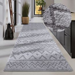Designteppich ELLE DECORATION, B:80cm H:18mm L:240cm, grau, Polyester, Teppiche, "Itinerance", Hochflor, Shaggy, L&auml;ufer, weich, Langflor, modern,