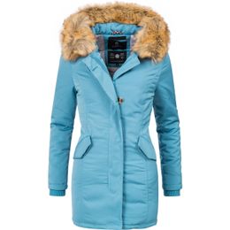Marikoo Damen Wintermantel "Karmaa", blau, Gr. XS, Obermaterial: 100% Polyester; Futter: 100% Polyester; Wattierung: 100% Polyester; &Auml;rmelfutter: