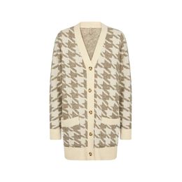 soyaconcept Damen Cardigan "Soya Concept Cardigan SC-INE 2"91620c cream melange combi, Gr. S, Obermaterial: 63% Polyester, 28% Polyacryl, 6% Wolle,