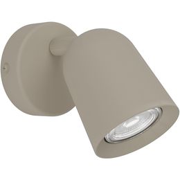 Eglo Deckenleuchte "CAMALDOLI Spotlampe - Stahl - GU10 - 1X5W - IP20", 1, H: 11cm, 1 Stk.sandfarben, Wohnzimmer, Leuchten, Wandleuchte, Wandspot,