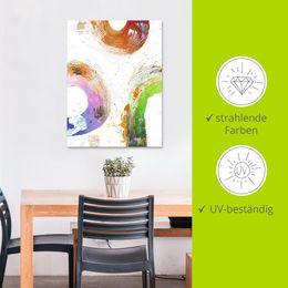 Wandbild Artland, B:90cm H:120cm, bunt, Alu Dibond, Wohnzimmer, Bilder, "Die Kreise eines Lebens", als Alubild, Leinwandbild, Poster, Wandaufkleber
