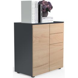 Kommode Vcm, B:70cm T:39cm, braun, Sideboards, "Holz Kommode Sideboard Anrichte Dalosa 4 Schublade"
