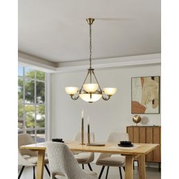 Eglo H&auml;ngeleuchte "SAVOY Pendellampe - Metallguss - E14;E27 - 3X40W;2X60W - IP20", 5, &Oslash; 74cm H: 110cm, 1 Stk., silber, Wohnzimmer, Leuchten,