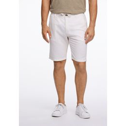 LINDBERGH Herren Shorts "Leinenshorts Relaxed Fit", wei&szlig;, Gr. XL, Obermaterial: 55% Leinen, 45% Baumwolle, Hosen
