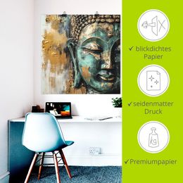 Wandbild Artland, B:70cm H:70cmfarbe bild(er): gold, Papier, Wohnzimmer, Bilder, "Budda", als Alubild, Leinwandbild, Poster, Wandaufkleber in