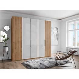 Kleiderschrank Wiemann, B:246,3cm H:216cm T:58cm, braun, Floatglas, Holzwerkstoff, Schlafzimmer, Schr&auml;nke, "Monaco", mit Teil-Glasfront sowie