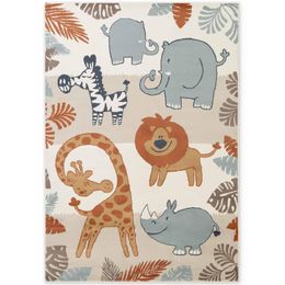 Kinderteppich Hanse Home, B:120cm H:10mm L:170cm, bunt, Polypropylen, Teppiche, "Savanna", Pflegeleicht, Weich, Kinderzimmer, Spielteppich,