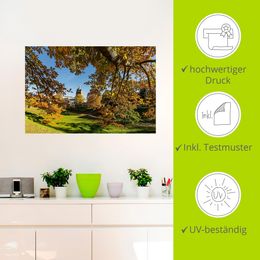 Wandbild Artland, B:90cm H:60cmfarbe bild(er): gr&uuml;n, Vinyl, Wohnzimmer, Bilder, "Kr&ouml;peliner Tor in der Hansestadt Rostock", als Alubild,