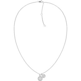 Tommy Hilfiger Damen Kette mit Anh&auml;nger "MINI CRYSTALS", Edelstahl, L: 46 B: 1,5mm, silber, Edelstahl, B:1,5mm, Halsketten, mit Glasstein