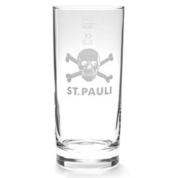 FC St. Pauli Glas "FC St. Pauli Glas FC St. Pauli 0,4 L Totenkopf"transparent, Trinkgef&auml;&szlig;e