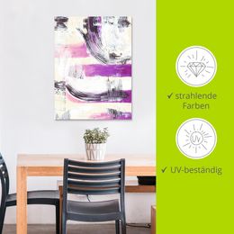 Wandbild Artland, B:45cm H:60cm, bunt, Alu Dibond, Wohnzimmer, Bilder, "Die Abstraktion eines Lebens", als Alubild, Leinwandbild, Poster,