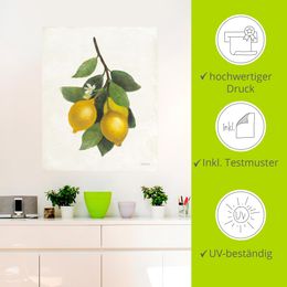 Wandbild Artland, B:90cm H:120cm, gelb, Vinyl, Wohnzimmer, Bilder, "Lemon Branch III", als Alubild, Leinwandbild, Poster, Wandaufkleber in verschied.