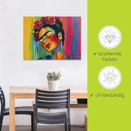 Wandbild Artland, B:120cm H:90cm, bunt, Alu Dibond, Wohnzimmer, Bilder, "Garden of Reflection, Buntes M&auml;dchen", als Alubild, Leinwandbild, Poster,