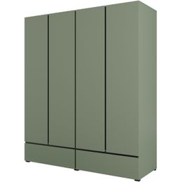 Kleiderschrank OTTO HOME, B:180cm H:210cm T:59,5cm, gr&uuml;n, Jugendzimmer, Schr&auml;nke, "Cross, moderner griffloser Kleiderschrank", W&auml;scheschrank mit