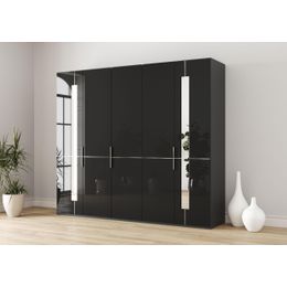 Kleiderschrank Musterring, B:246,3cm H:236cm T:58cm, grau, Floatglas, Holzwerkstoff, Schlafzimmer, Schr&auml;nke, "Imola W", Einlegeb&ouml;den und