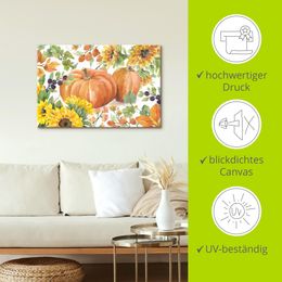Wandbild Artland, B:120cm H:80cm, orange, Leinwand, Wohnzimmer, Bilder, "Autumn Breeze III", als Alubild, Leinwandbild, Poster, Wandaufkleber in