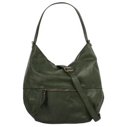 FORTY Damen Shopper, gr&uuml;n, Leder, leicht gl&auml;nzend, unifarben, Taschen, echt Leder, Made in Italy