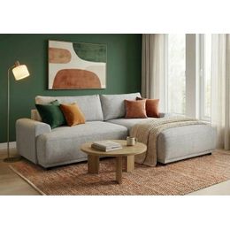 Ecksofa Trendmanufaktur, B:250cm H:82cm T:167cm, braun, 100% Polyester, Wohnzimmer, Sofas, "Fordon, Schlafsofa mit Bettkasten, Couch in L-Form,