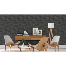 rasch Vinyltapete "Factory III", B/L: 0,53m x 10,4m, Rollen: 1, schwarz, Tapeten
