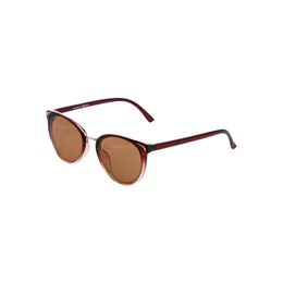 Sonnenbrille Laura Scott, weinrot, leicht durchscheinend, leicht transparent, Sonnenbrillen Sonnenbrille, Tropfen-Design, Vollrandrahmen, altrosa mit Farbverlauf
