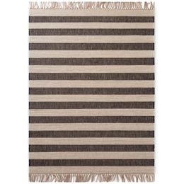 Teppich Hanse Home, B:160cm H:6mm L:230cm, beige, Jute, Wohnzimmer, Teppiche, "Playa", Jute, Handgemacht, Naturteppich, Wohnzimmer, L&auml;ufer, Fransen