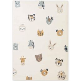 Kinderteppich Hanse Home, B:120cm H:10mm L:170cmcreme multifarben, Polypropylen, Teppiche, "Tiny Zoo", Pflegeleicht, Weich, Kinderzimmer,