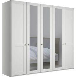 Kleiderschrank Wiemann, B:246,3cm H:216cm T:58cm, wei&szlig;, Glas, Holzwerkstoff, Schlafzimmer, Schr&auml;nke, "G&ouml;teborg, mit 95 &Ouml;ffnungswinkel, Made in