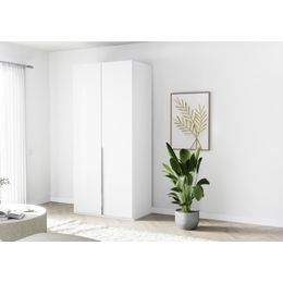 Kleiderschrank Musterring, B:100cm H:216cm T:58cmwei&szlig;, Glas, Holzwerkstoff, Schlafzimmer, Schr&auml;nke, "San Diego, Kleiderschrank, Schrank, Garderobe,