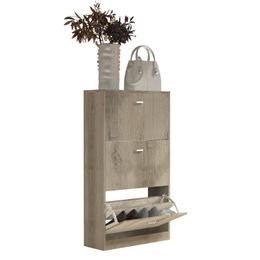 Schuhschrank Vcm, B:59cm T:22cm, braun, Obermaterial: 100% Holz Wood., Flur, Schr&auml;nke, "Holz Regal Schuhschrank Schuhkipper Serie Sipos L"
